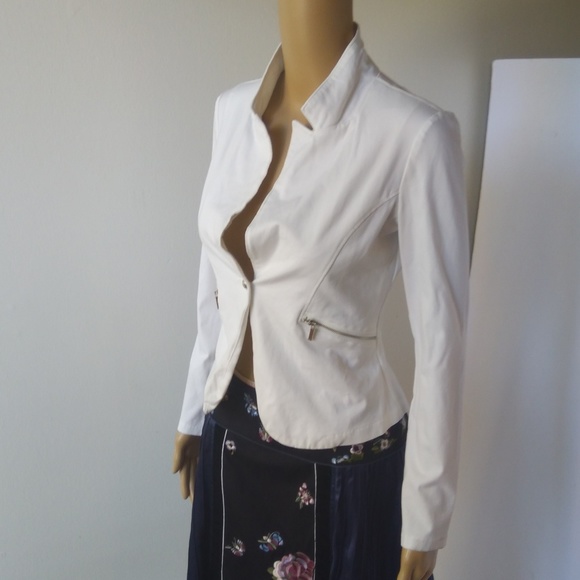 Active USA | Jackets & Coats | Active Usa White Sporty Stretch Blazer ...